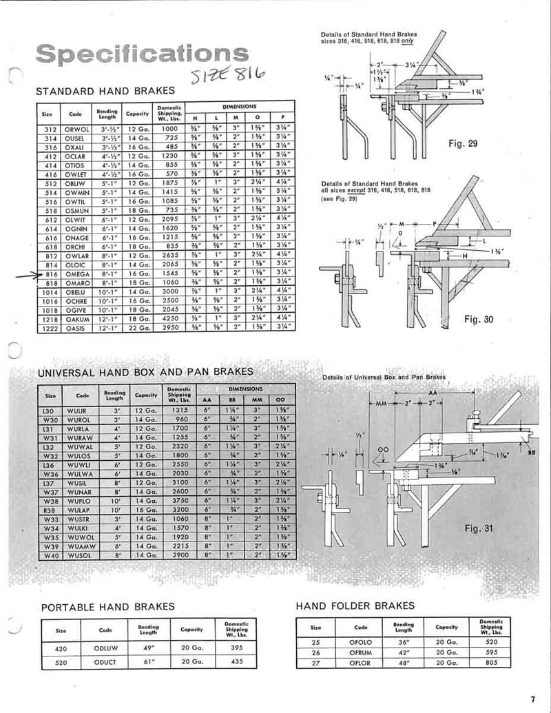 .060" x 8' Dreis & Krump, hand brake For Sale | Surplus Record