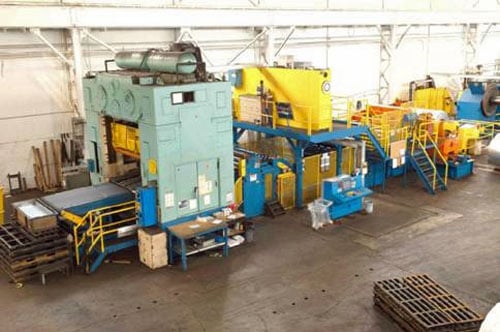 .120" x 84" Warco Press Line, 400 ton, 72" x 96" bed, 18" stroke, 30 ...
