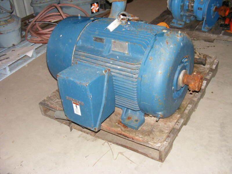 125 HP 3575 RPM Siemens, Frame 444TS, 460 Volts for Sale | Surplus Record