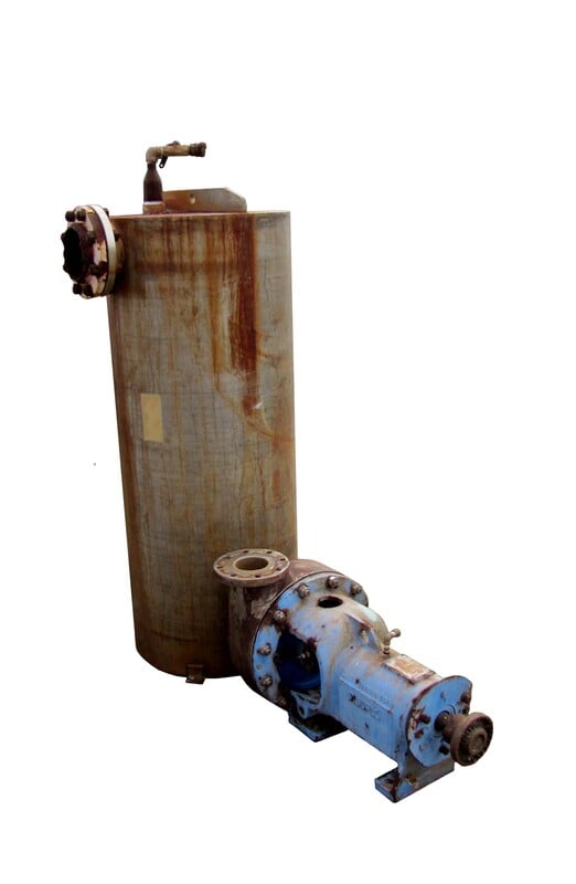 50 GPM, Discflo Corp., Stainless Steel Pump, suction pot 2' diameter x ...