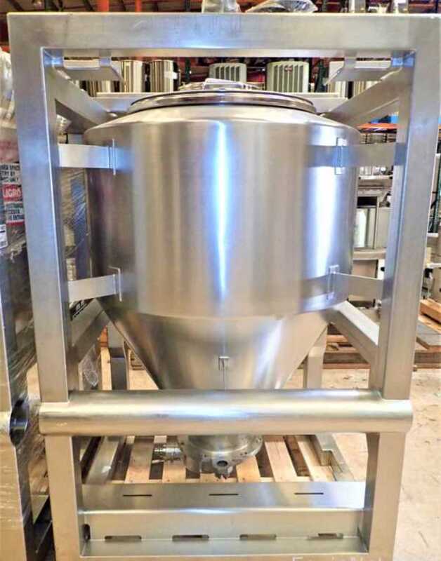 LB Bohle, Stainless Steel IBC Blending Bin/tote, 160 gallon, 24" manway ...