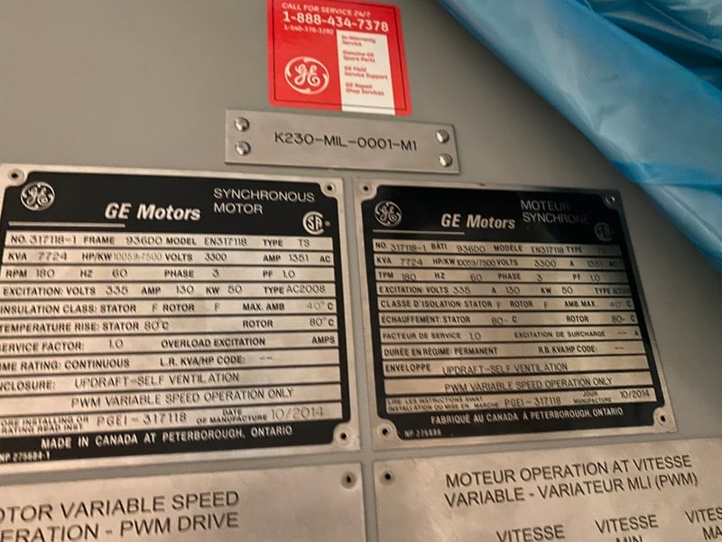 General Electric Dual Pinion AG Ball Mill Electrical Drive System (NEW ...