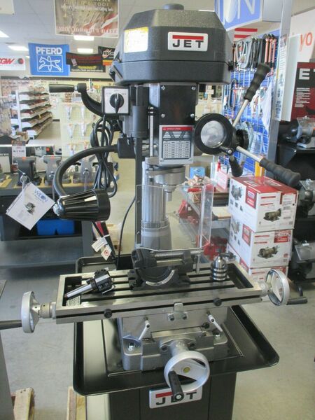 NEW Jet #JMD-15 Mill-Drill, R-8 spindle, step pulley head, single phase ...