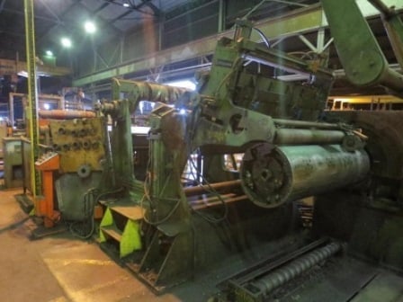 60" x 7" Dahlstrom, Loop Slitting Line, 40000 lb., 7" arbor, snubber ...