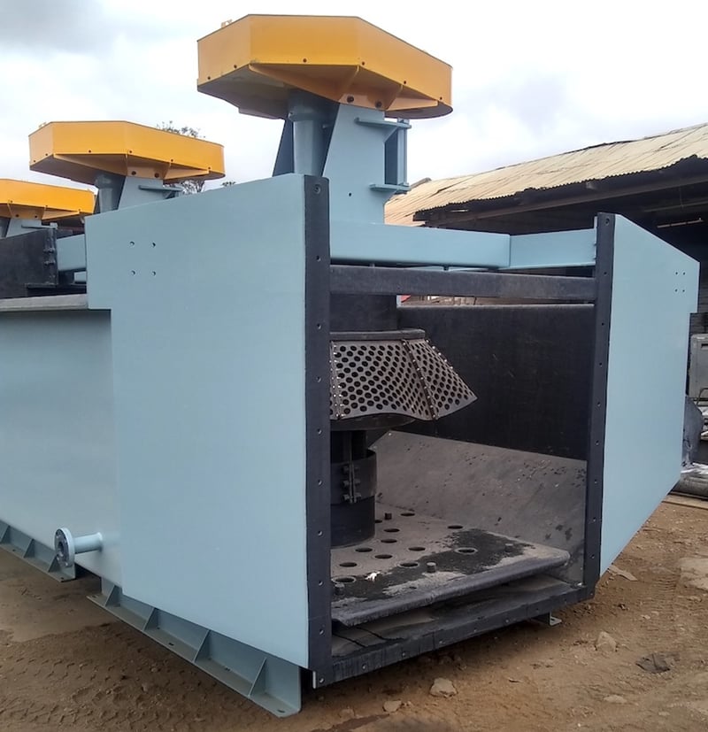 Wemco flotation cells, complete with mechanism, belt guards, motor ...