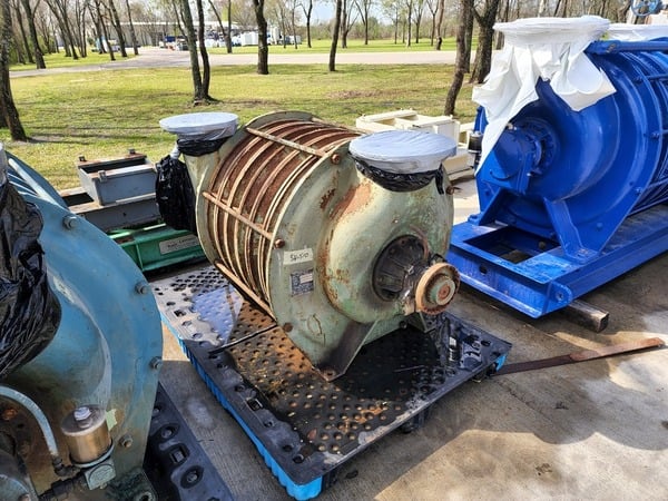 3500 scfm @ 12 psi, Hoffman Gardner Denver #384, centrifugal blower, 6 ...