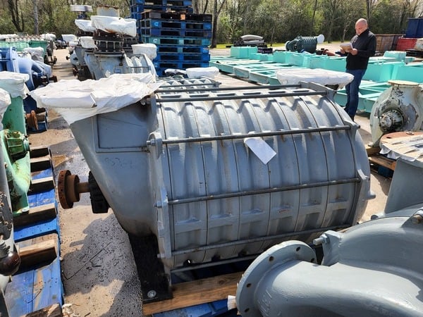 5000 scfm @ 9 psi, Lamson Gardner Denver #1260, centrifugal blower, 7 ...