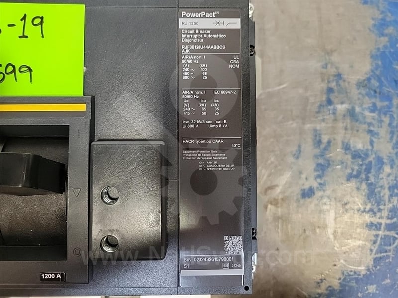 Square D Rjf Powerpact R-frame Mccb Unused Surplus 125 Volts DC Shunt ...