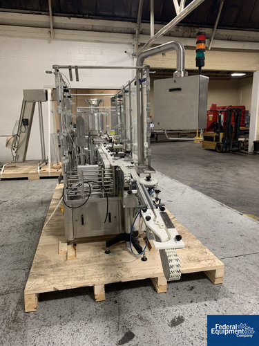 Capmatic #Conquest-FS8, Inline Vial FIlling Line, (12) station with Capmatic capacity elevator ...