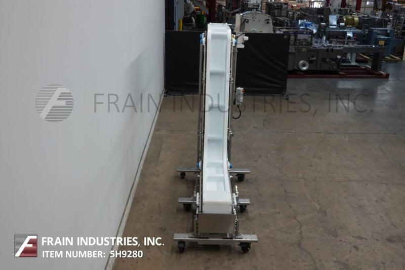 10" wide, Nercon, Z-style Stainless Steel incline/cleated conveyor ...