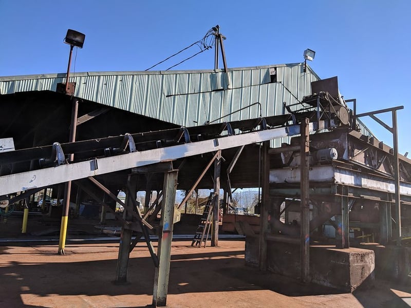 Rotex #72, Vibrating Shaker Screens with Hopper and Conveyor, Carbon ...