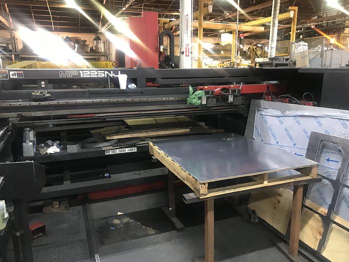 Amada #MP1225NJ, automatic sheet loader, load/unload cart, scissor lift ...