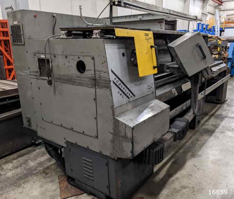 50" x 120" Powerturn, lathe, 2000 RPM, 10" 3-jaw, fanuc Control, 3-3/16 ...