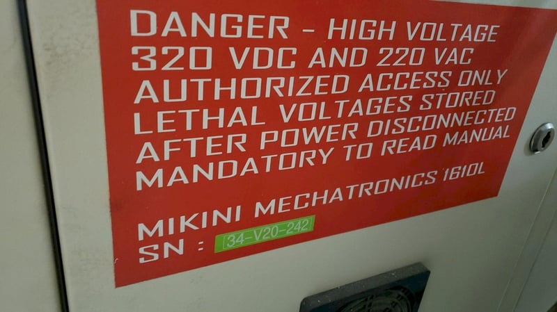 Mikini #1610L, CNC vertical machining center, 16.7" X, 9.3" Y, 16.5" Z ...