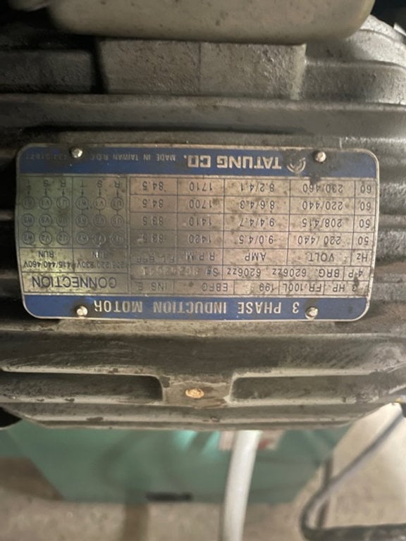 Royal #GHE-1340, lathe engine, 3-jaw chuck, 3 HP, 240 V., 3-phase ...