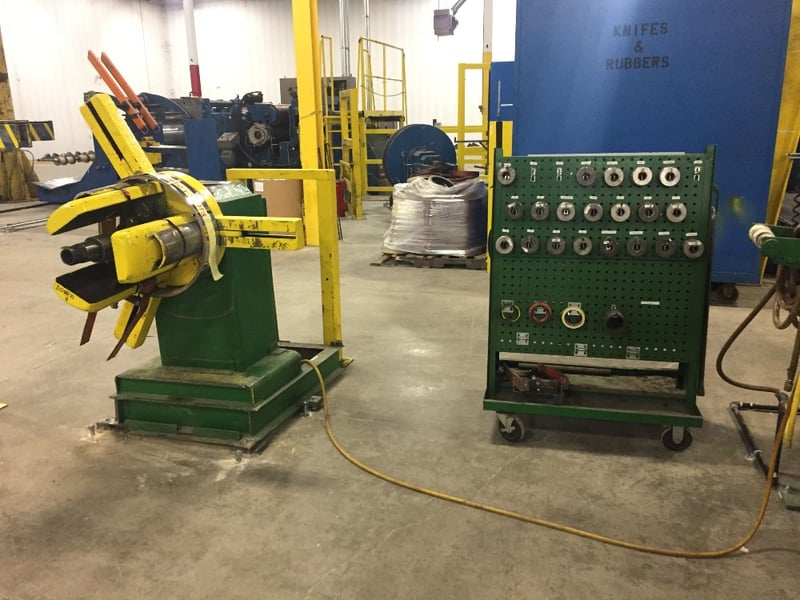 6" x .1" Gauer #9H10, coil to coil edging line with mandrel uncoiler ...