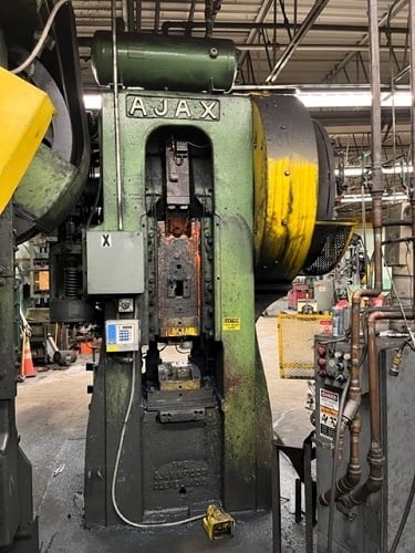 500 Ton, Ajax forging press, 8" stroke, 21.75" ram LR, 21" ram front ...