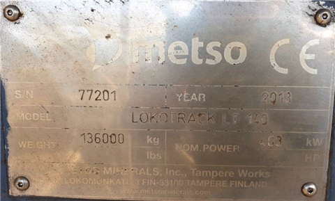 Metso Lokotrack #LT140, Crushing Plant For Sale | Surplus Record