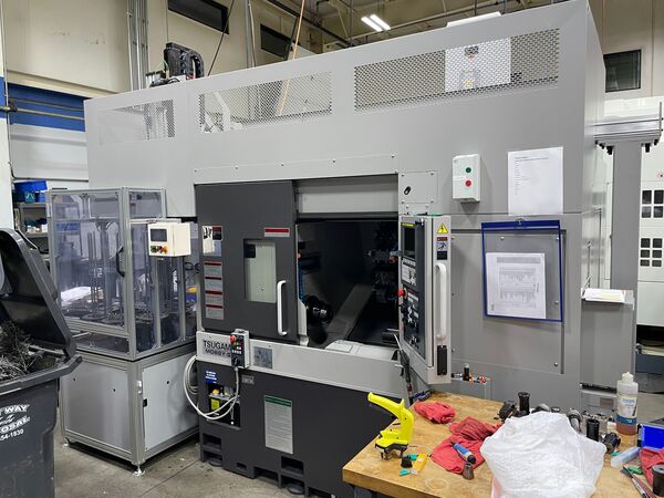 Tsugami #M08SY-II, CNC turning cneter w/gantry loader, pallet stacker ...