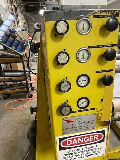 Arrow #325, duplex slitter rewinder, 24" unwind, 18" rewind, score ...