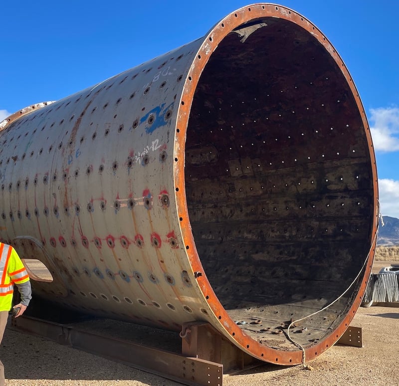 15' x 20' Nordberg (Metso) ball mill shell w/cast heads (3 available ...