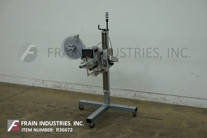 Label-Aire #3114TS, pressure sensitive, blow tamp spot labeler, control ...
