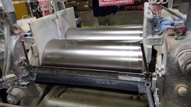 16" x 36" Bolling, 2-roll silicone mill, AC motor with VFD, direct ...