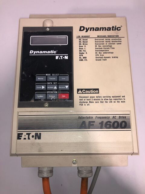 3 HP Eaton #AF-160302-0480, Adjustable Frequency AC Drive, P/N 15-26 ...