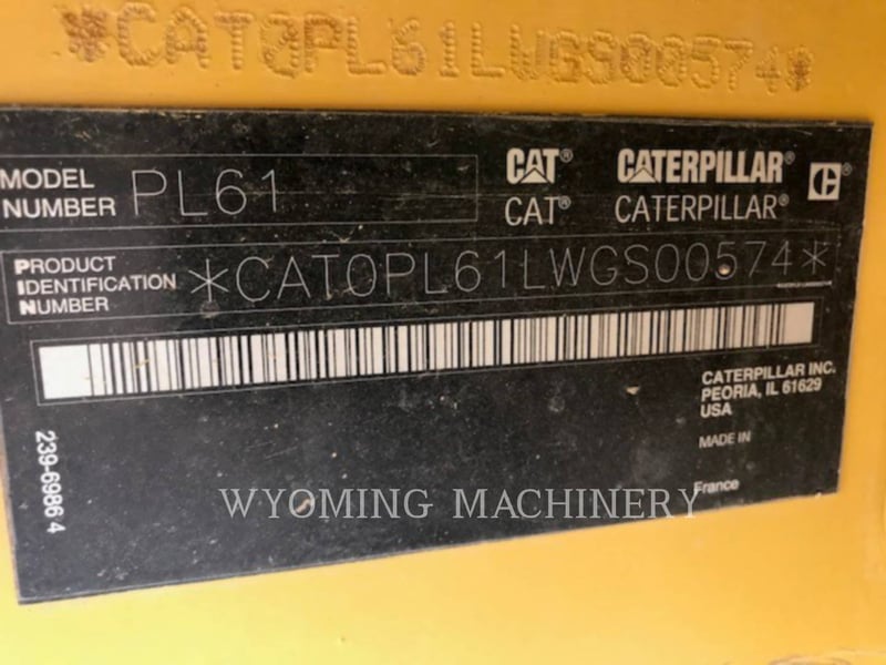 Caterpillar PL61, Pipelayer, 1620 hours, S/N: WGS00574, 2013 for Sale | Surplus Record