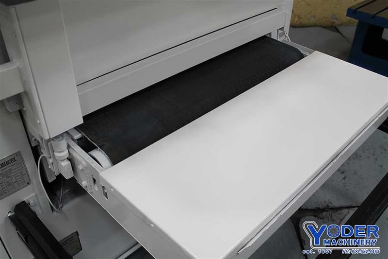 AEM #OFZ-M2-900, belt grinder & deburring machine, 36" rubber belt, 6 ...