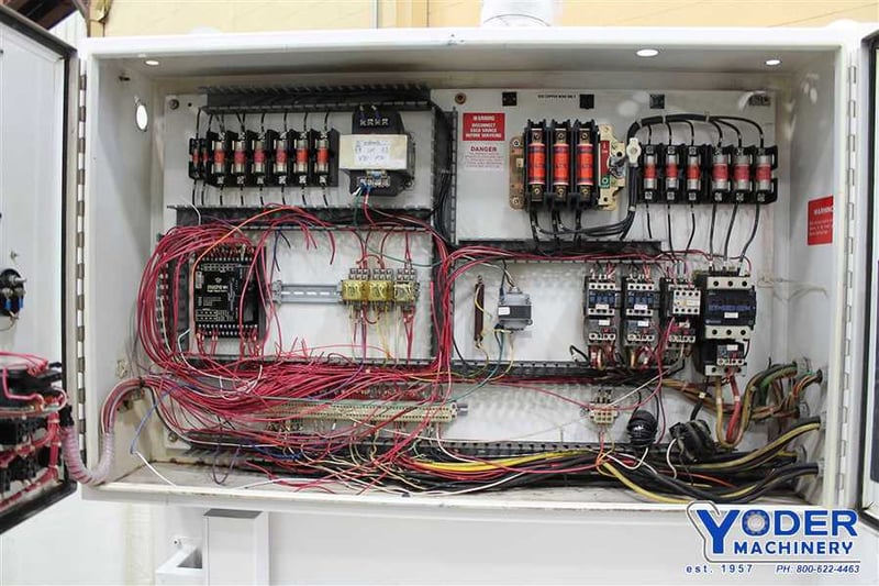 AEM #OFZ-M2-900, belt grinder & deburring machine, 36" rubber belt, 6 ...