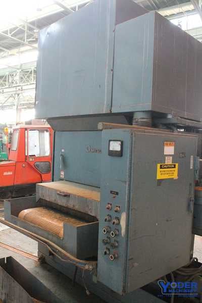 Amada #CS360HDDM, wet belt metal deburring machine, 36" wheel ...