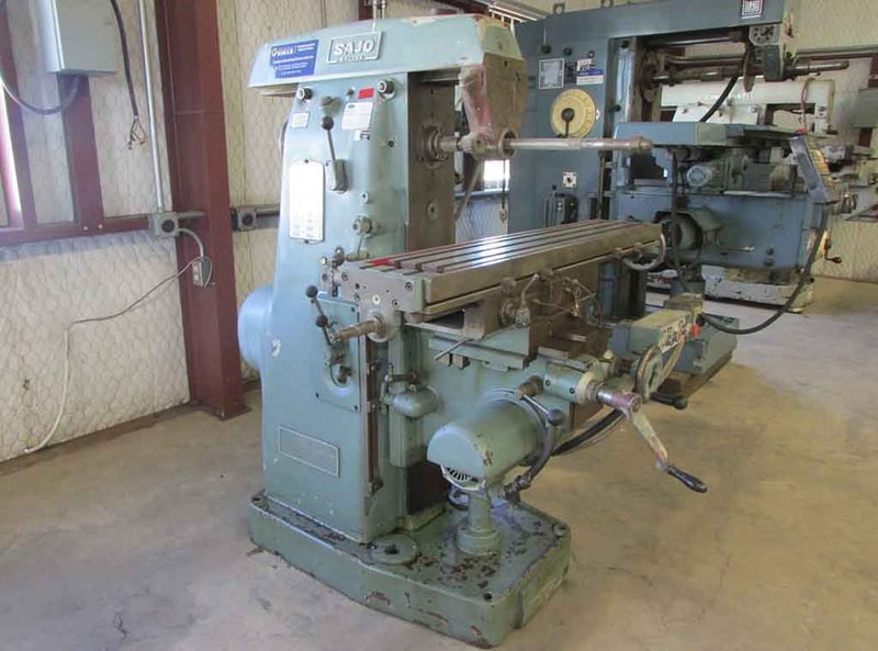 Sajo #PF-52, horizontal milling machine, 11" x 49" table, 220 V., 3 ...