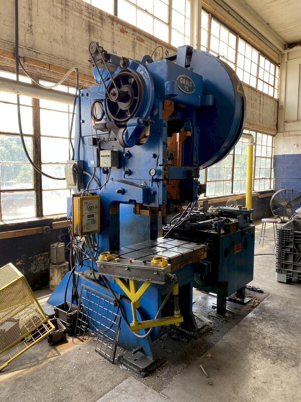75 Ton, Danly, OBI Punch Press, 5" stroke, 11.5" Shut Height, 3 ...