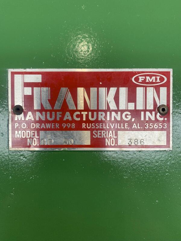 50 Ton, Franklin(FMI) #SP-50, Hydraulic Cut Off Press, S/N 386 for Sale ...