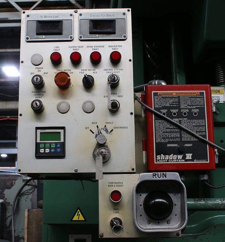 75 Ton, Minster #7, Flywheel Type Obi Punch Press, 4" stroke, 17.5 ...