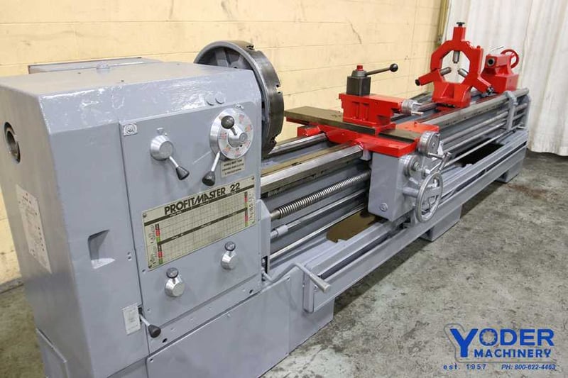 22" x 120" Profitmaster #22X120, gap bed engine lathe, 15" swing over ...