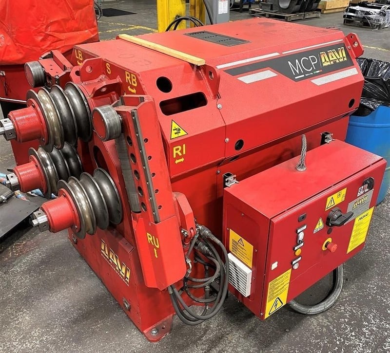 3" x 3" x 3/8" Davi #MCP9, angle bending roll, 10 HP, 9-27/32" external ...