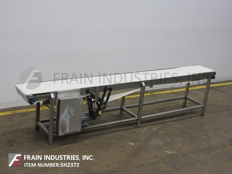 16" wide x 12.2' long, Stainless Steel table top conveyor, 1/2 HP drive ...