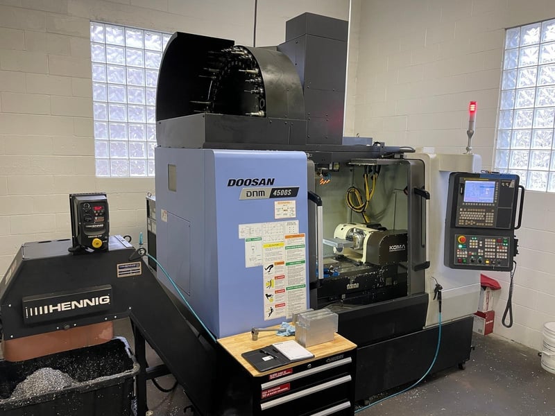 Daewoo Doosan #DNM-4500S, CNC vertical machining center, 40 automatic ...