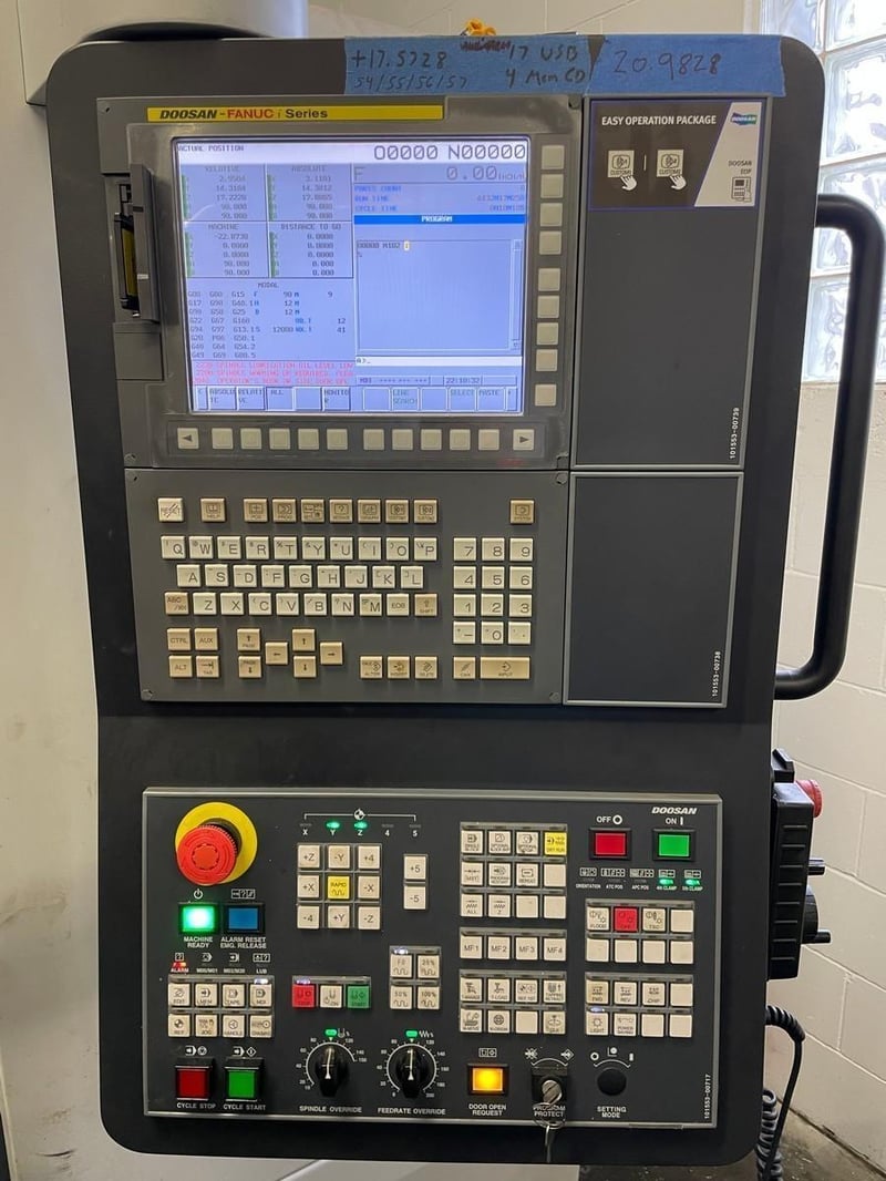 Daewoo Doosan #DNM-4500S, CNC vertical machining center, 40 automatic ...