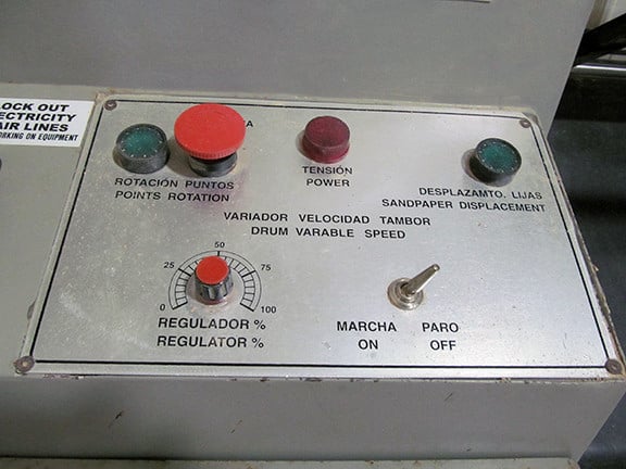 6-3/16" x 63" Calpe #L6-1600, Semi-Autmatic Turning Sander, 6-spindle ...