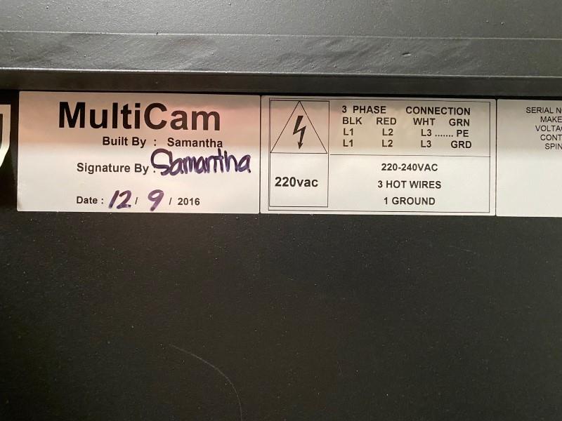 Multicam 3000-Series-3-103-R, ATC CNC Router, 50" x 100" table, (1) 13. ...