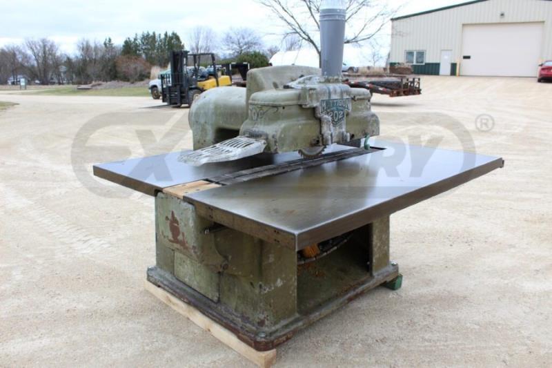 Mattison #202, Single Blade Straight Line Rip-Saw, 15 HP - 3400 RPM, 14 ...