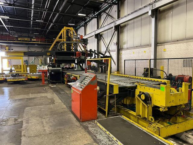 48" x .135" Stamco / Herr Voss slitting line w/2 sliiter heads ...