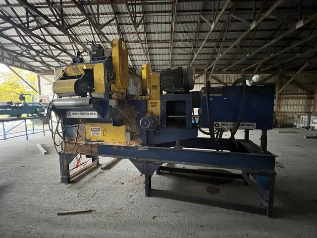 New Venture Mfg, gang rip saw with 5-moving blades, hydraulic tank ...