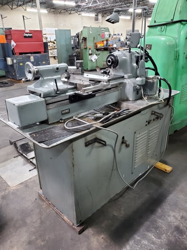 11" x 18" Hardinge #HLV-H, precision toolroom lathe, 6" swing over ...