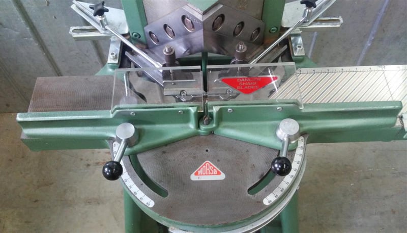 4" x 5.7" Morso #F, Double Miter Guillotine, 2-1/2" square cutting ...