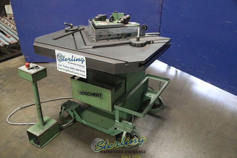 3/16" x 8-7/8" Boschert #LB12, hyd. notcher corner shear, 5 HP, emerg ...