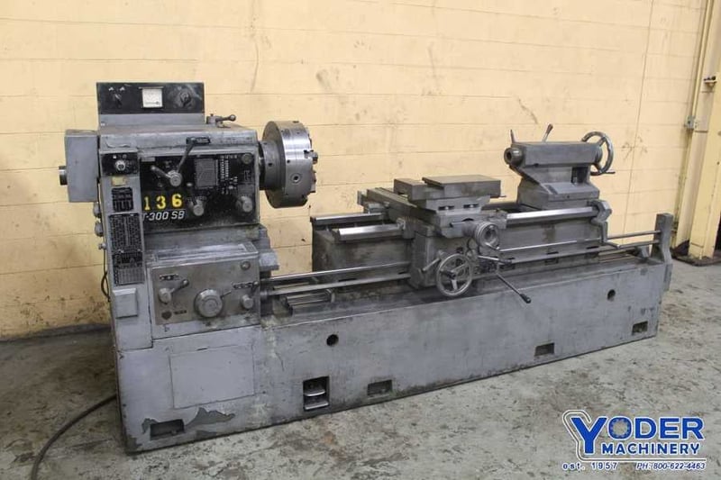 24"/34" x 69"/96" Turri #T-300SB, sliding bed lathe, 24" swing over bed ...